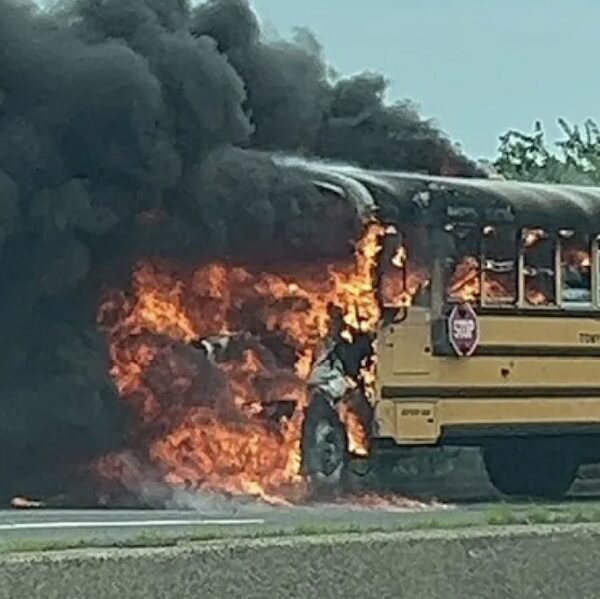 School Bus caught fire on 93N in Dorchester on Monday - Caught In Dot